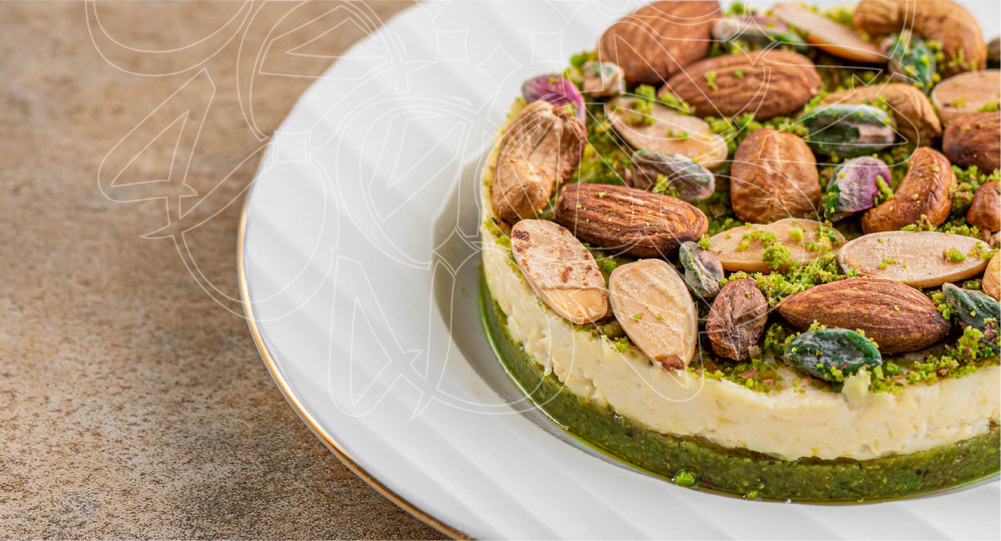 Buy Mafroukeh Pistachio Dessert With Cream In Dubai | AlHalabya Sweets