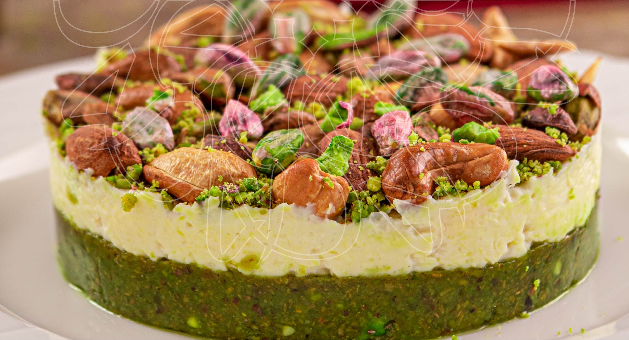Buy Mafroukeh Pistachio Dessert With Cream In Dubai | AlHalabya Sweets